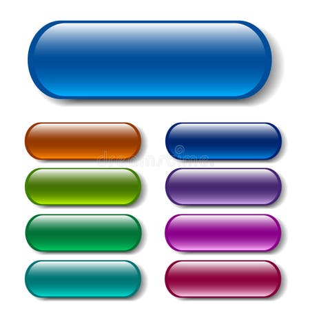 Oblong web buttons, set stock vector. Illustration of bright - 14308158