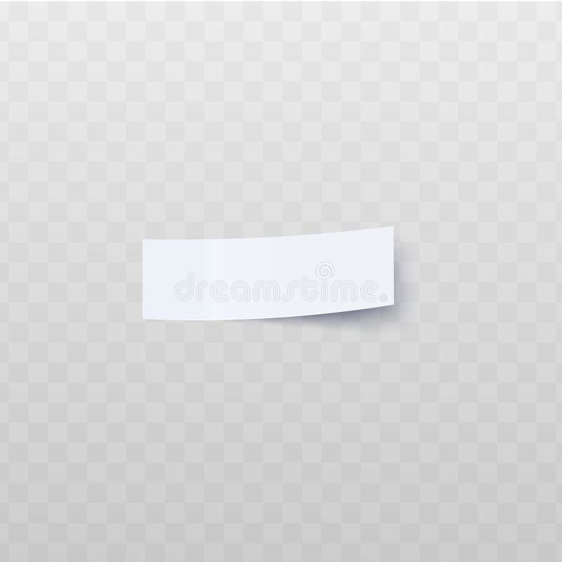 Oblong White Rectangular Sticker with Peeling Off Edge Realistic Style ...