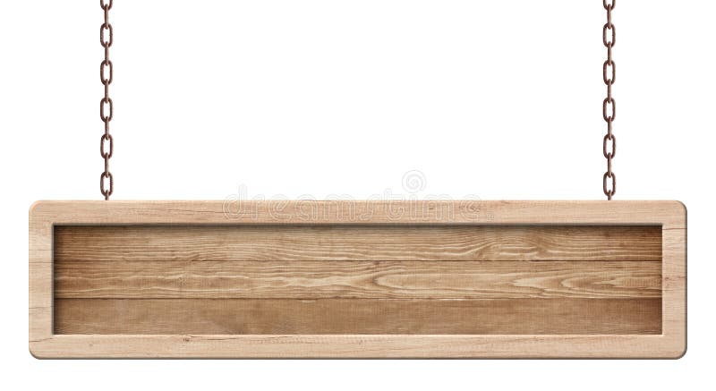 Oblong Wooden Board Made of Dark Wood and with Bright Frame Hanging on ...