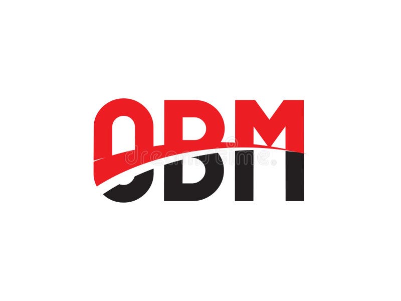 OBM Letter Initial Logo Design Vector Illustration Stock Vector ...