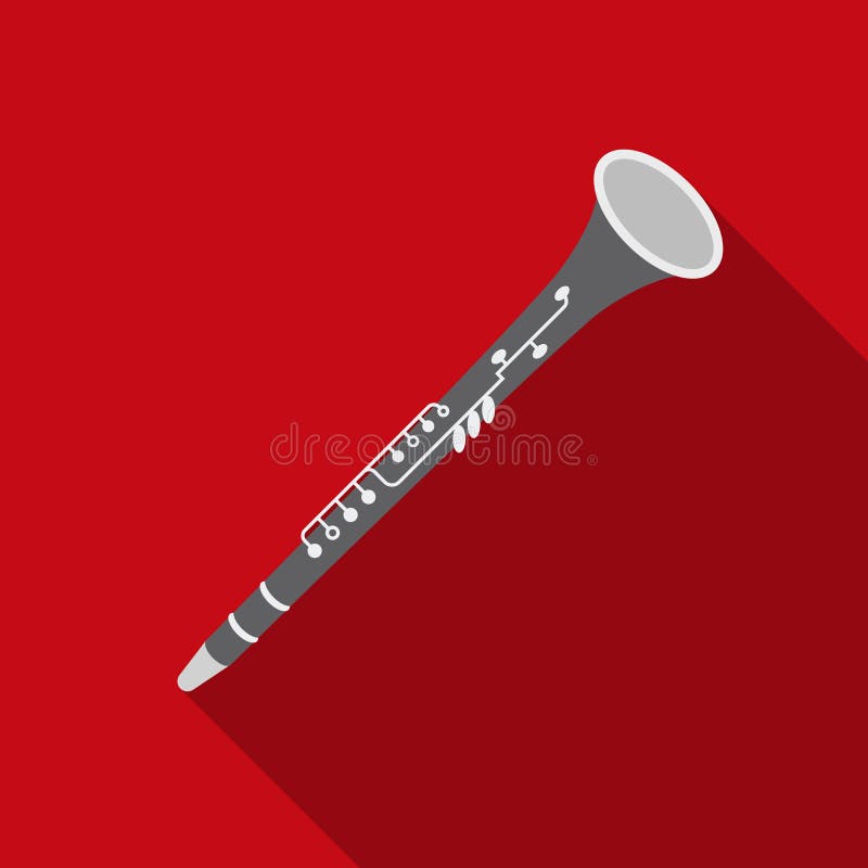 Oboe Icon in Flat Style Isolated on White Background. Musical ...