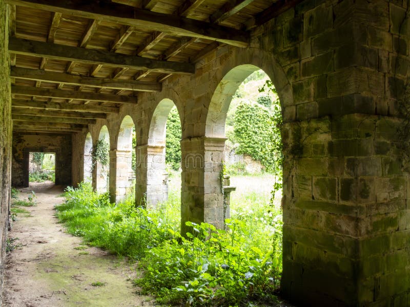 Monastery of Santa María La Real De Obona. Asturias, Spain. Stock Image ...