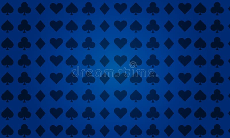 Playing Card Suits Pattern stock illustration. Illustration of blue ...