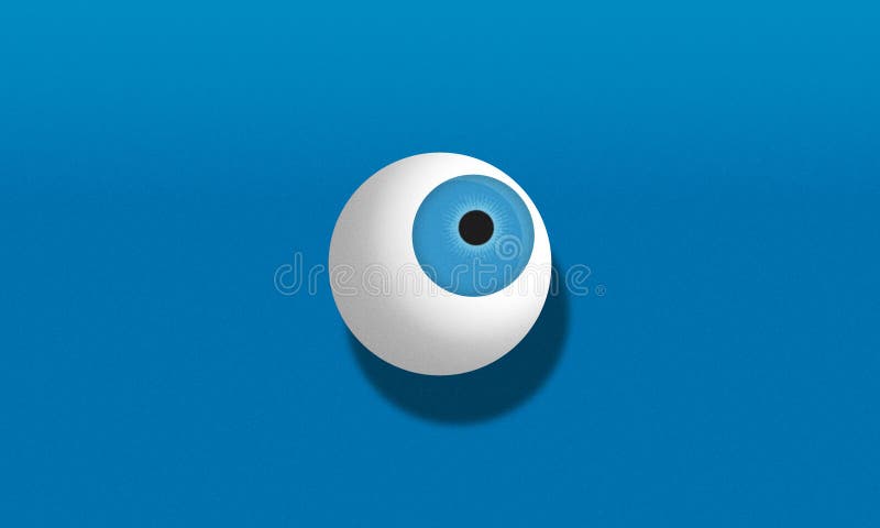Illustration of an Eyeball. Blue Eye Drawing Stock Illustration ...