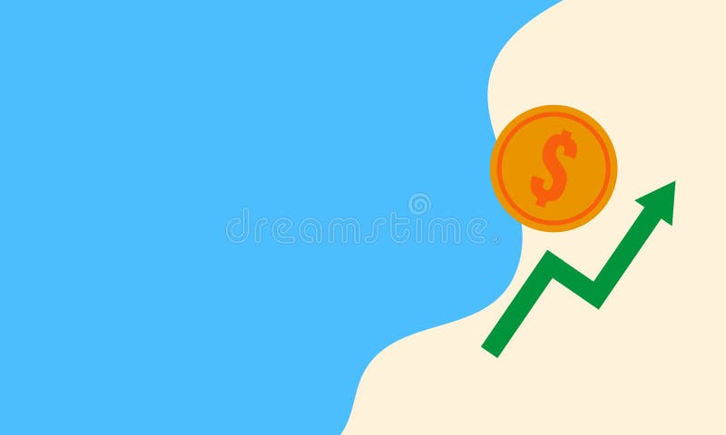 Illustration about Economy Rising Dollar Value, Income and Savings ...