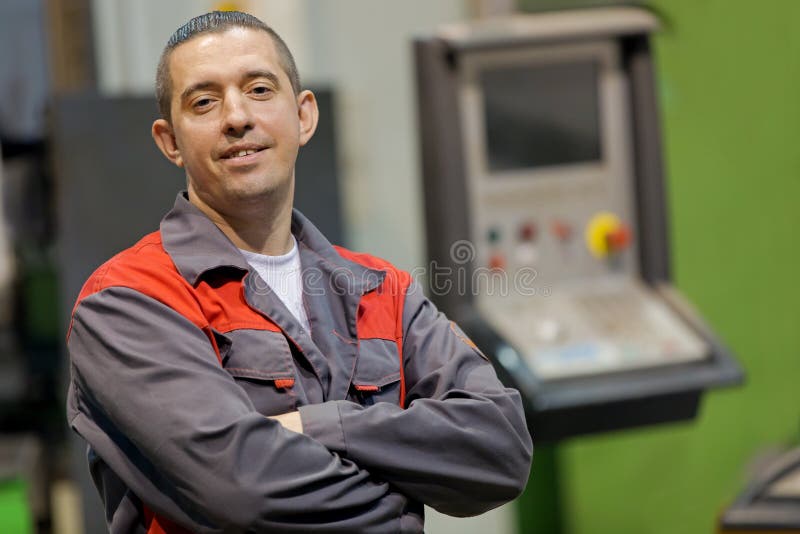 Obrero Feliz Que Gesticula Muy Bien Foto de archivo - Imagen de ...