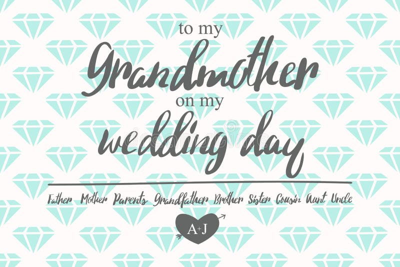 Obrigado Cardar Em Meu Dia Do Casamento Ilustração Stock - Ilustração ...