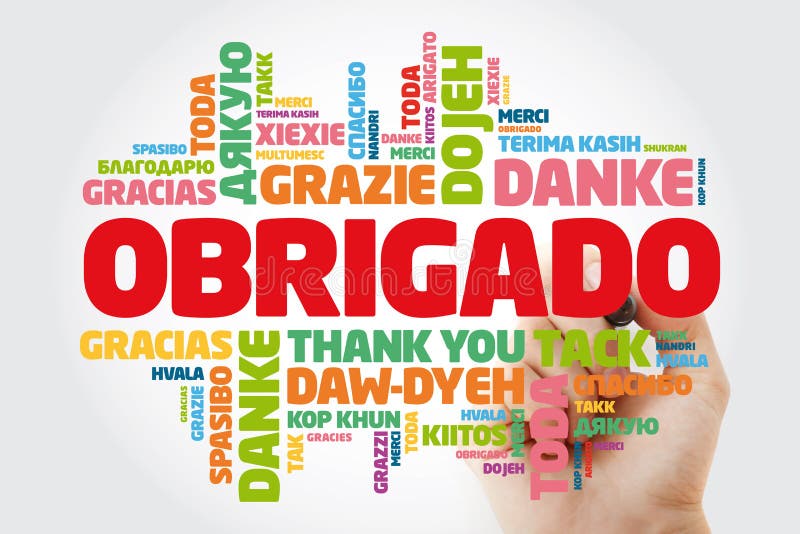 Obrigado Gracias En Portugués Palabra Cloud Stock de ilustración ... Obrigado Gracias En Portugués Palabra Cloud Stock de ilustración ...