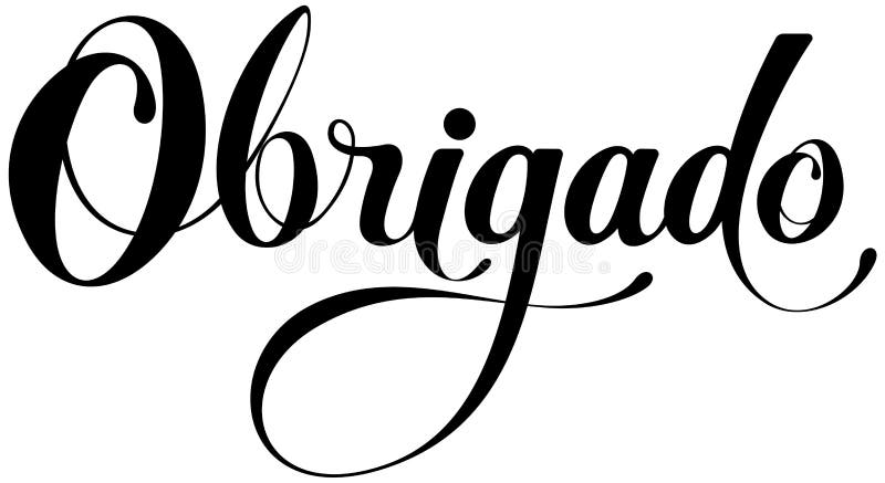 Obrigado Merci En Portugais Illustration de Vecteur - Illustration du ...