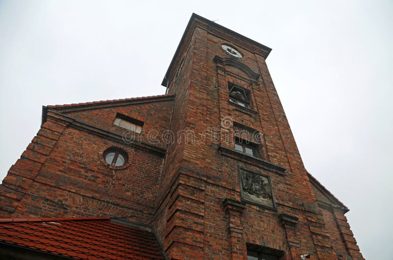 Obrzycko City Hall stock image. Image of market, europe - 246924307