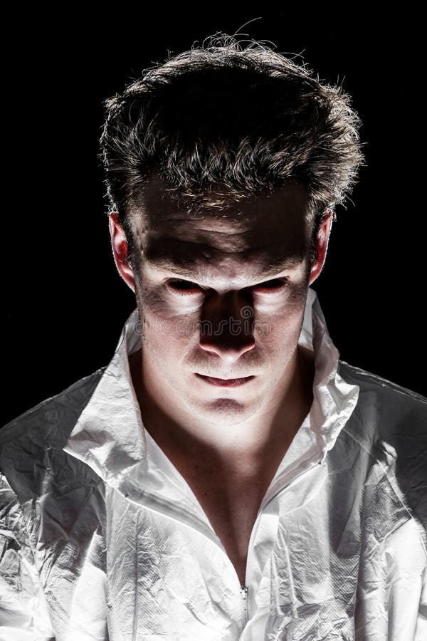 Obscure Freaky Psycho Man stock image. Image of mysterious - 51652223