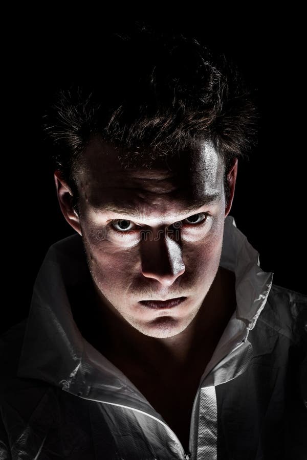 Obscure Freaky Psycho Man stock image. Image of bizarre - 51652399