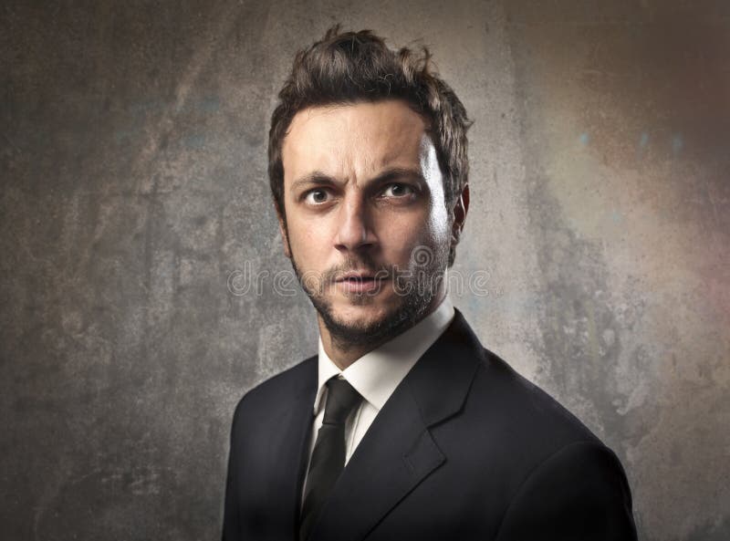 Observant Businessman stock photo. Image of hurt, beard - 26388682
