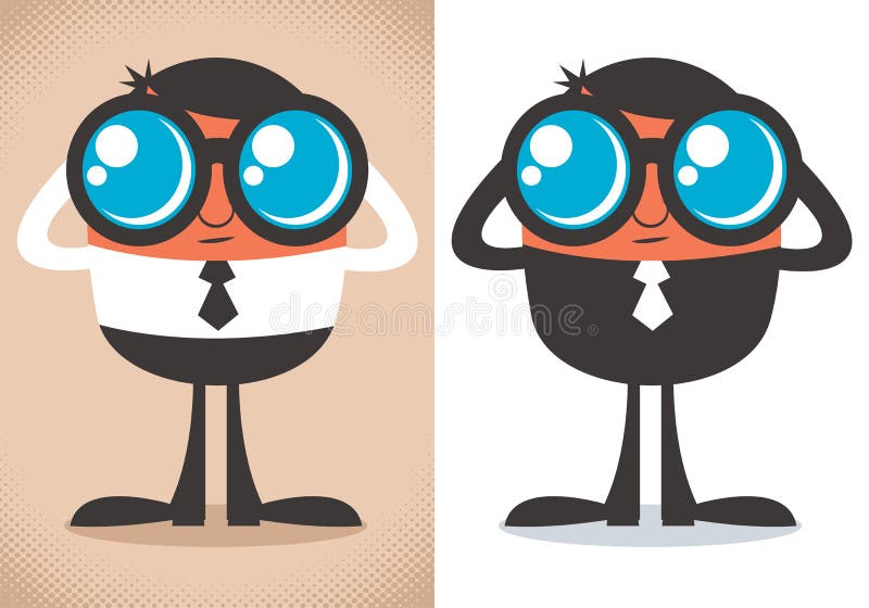 Observateur illustration de vecteur. Illustration du jumelles - 24767204