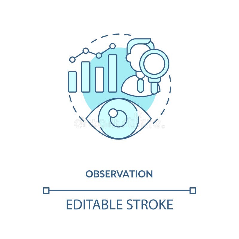 Observation and Measurement Concept Icon Stock Vector - Illustration of ...