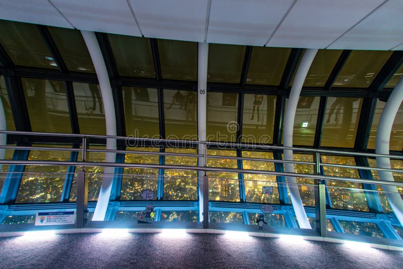 Observation Corridor of Tokyo Sky Tree Editorial Stock Photo - Image of ...