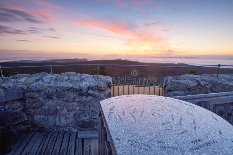 Observation Deck with Stone Wall Stock Photo - Image of open, scenic ...