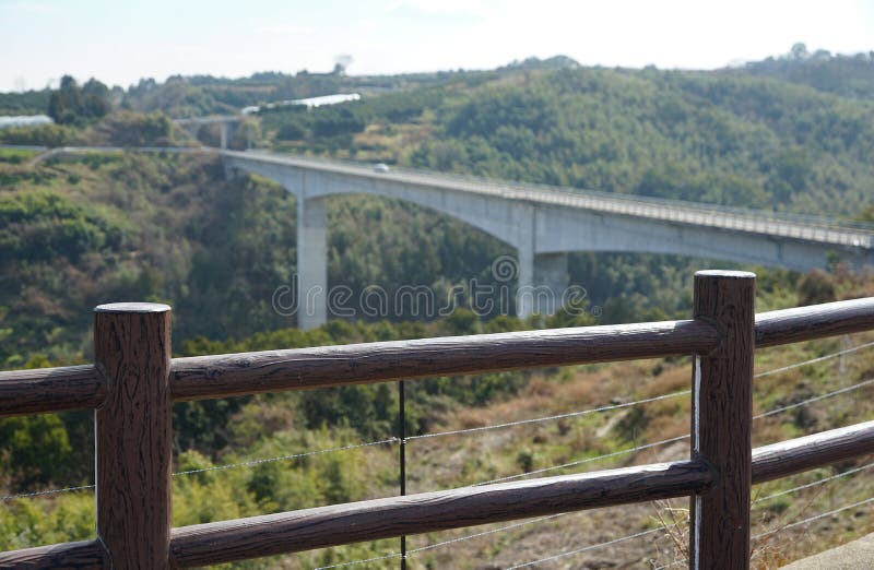 Observation Deck of the Mountain Stock Photo - Image of wooden, valley ...