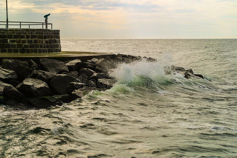 Observation Deck Overlooking Baltic Sea Stock Photo - Image of ...