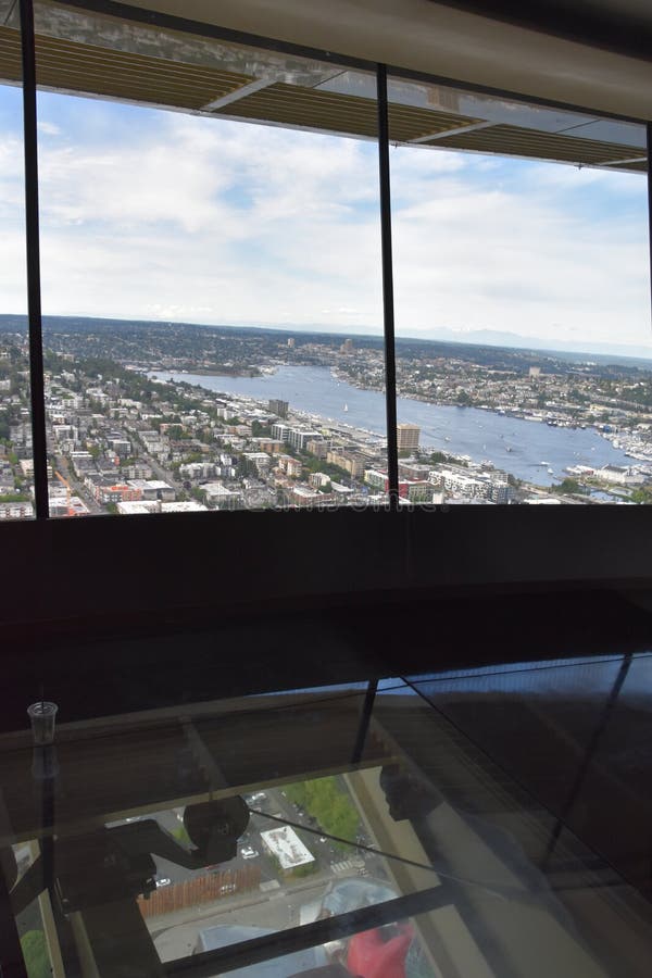 Observation Deck at Space Needle in Seattle, Washington Editorial Stock ...