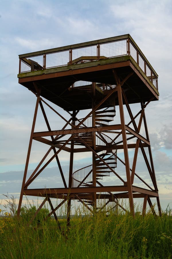 Observation Deck at Sunrise Stock Image - Image of green, point: 154012077