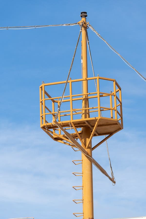 Observation Deck on the Top of the Mast of a Sailing Ship Stock Image ...
