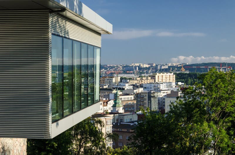 OBSERVATION DECK stock image. Image of city, buildingsn - 163390239