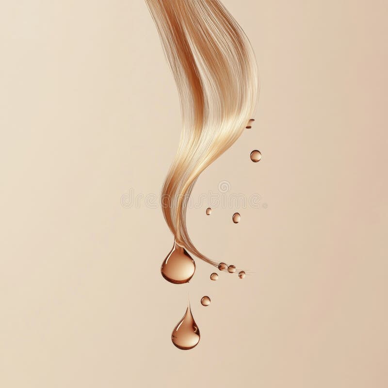 Liquid Drop Causing Damage Strand Hair Visible Effects Texture ...
