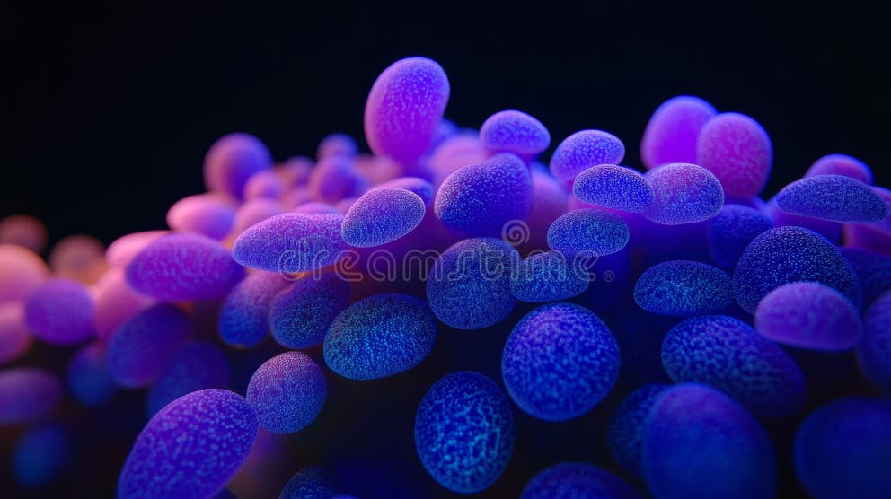 Observation of Glowing Bacteria Under a Microscope Using Ultraviolet ...