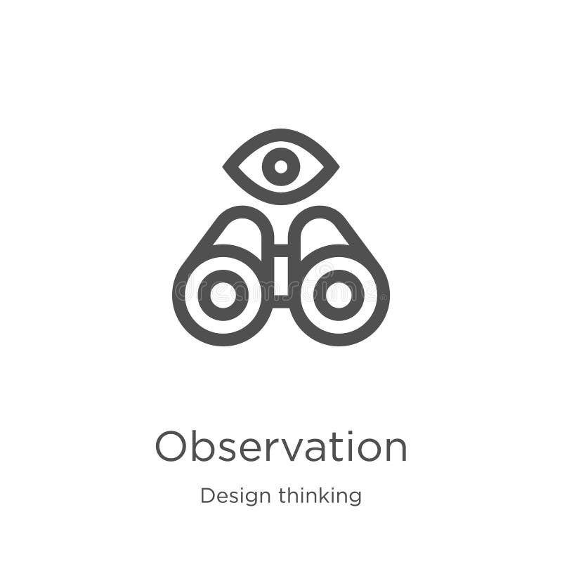 Observation Icon Vector from Design Thinking Collection. Thin Line ...