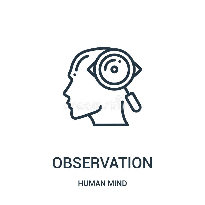 Observation Icon Vector from Human Mind Collection. Thin Line ...