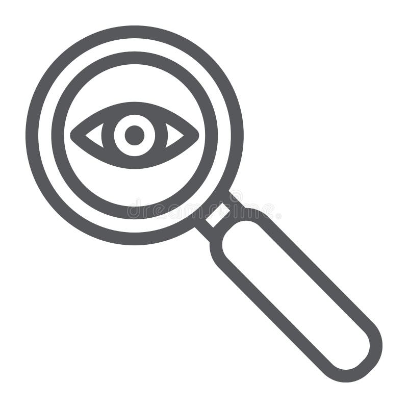Observation Key White Icon with Shadow Stock Illustration ...