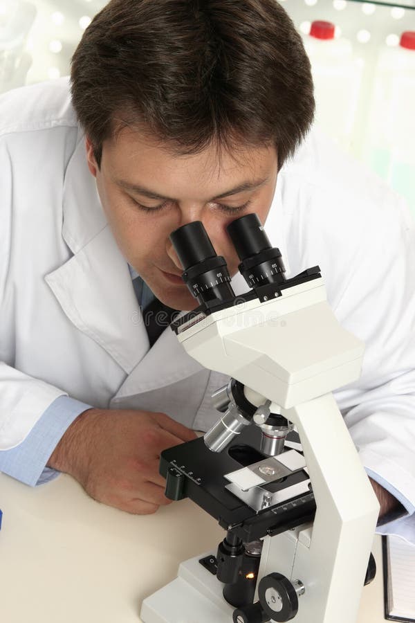 Scientist, Biologist At Work Preparing Slides Stock Image - Image of ...