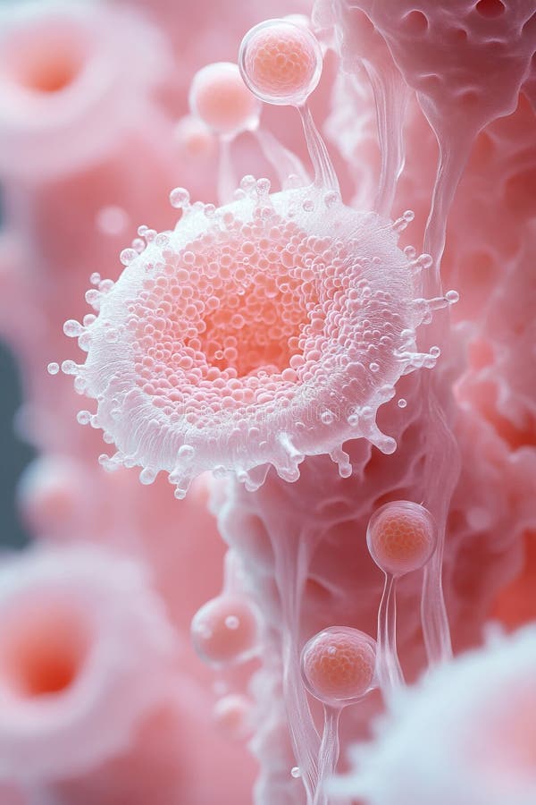 Observation Pink Reproduction Cell Its Natural Environment Under ...