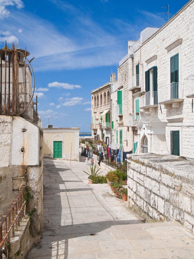 Observation Platform in Molfetta Oldtown. Apulia Stock Photo - Image of ...