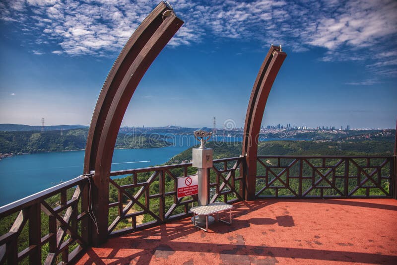 Observation Platform with View of Bosphorus from European Side of ...