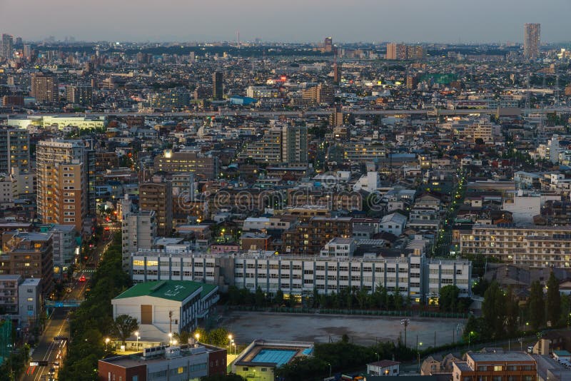 Observation Room Night View in Japan Editorial Stock Photo - Image of ...