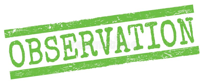 OBSERVATION Text on Green Lines Stamp Sign Stock Illustration ...