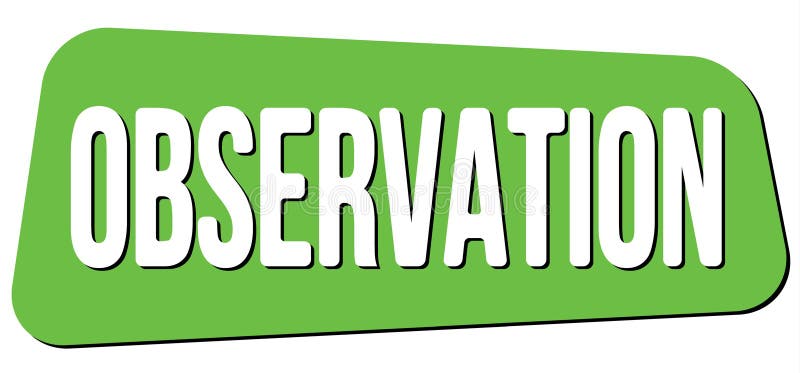OBSERVATION Text on Green Trapeze Stamp Sign Stock Illustration ...