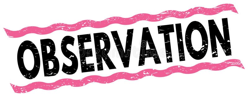 OBSERVATION Text on Pink-black Lines Stamp Sign Stock Illustration ...