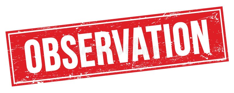 OBSERVATION Text Written on Wooden Frame School Blackboard Stock ...