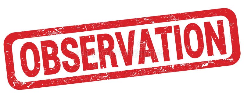 OBSERVATION Text Written on Red Rectangle Stamp Stock Illustration ...