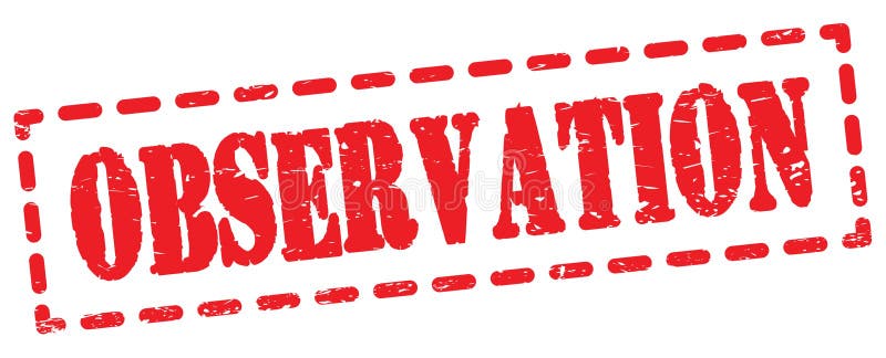 OBSERVATION Text Written on Red Stamp Sign Stock Illustration ...