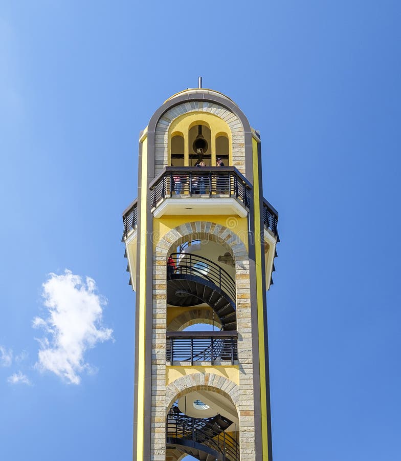 Observation Tower With Blue Sky Background 1 Stock Image - Image of ...