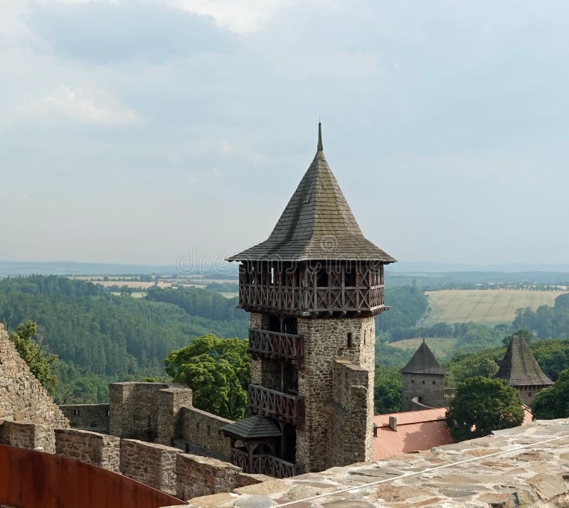 Observation Tower of Helfstyn Castle 2 Stock Photo - Image of moravia ...