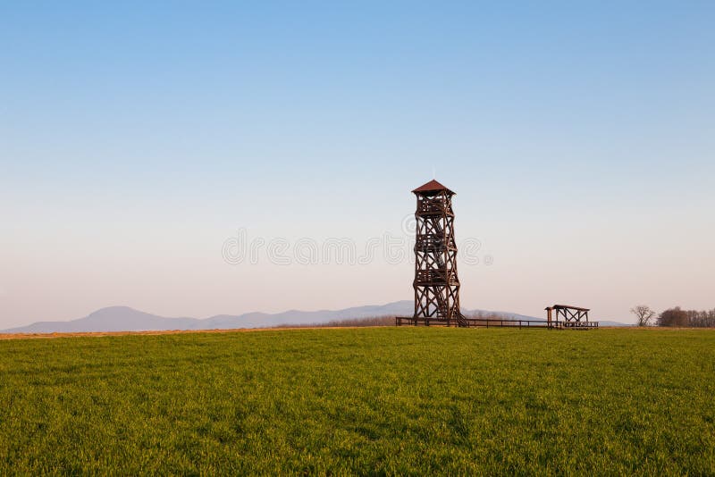 Observation tower stock image. Image of meadow, hunter - 54499963