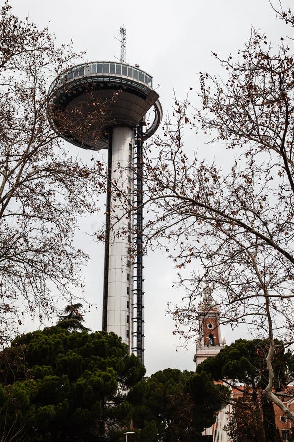 The Observation Tower in Madrid Stock Image - Image of place, ancient ...