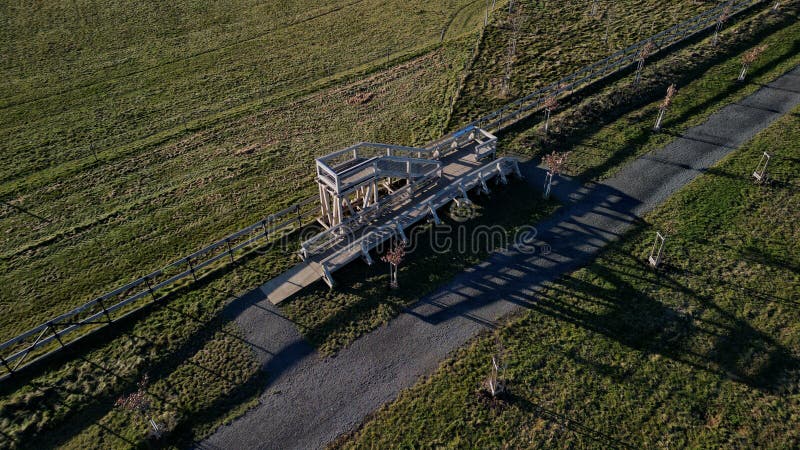 Observation Tower Platform Made of Oak Logs with Barrier-free Stock ... Observation Tower Platform Made of Oak Logs with Barrier-free Stock ...