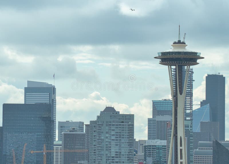 An Observation Tower in Seattle - Space Needle Editorial Stock Image ...