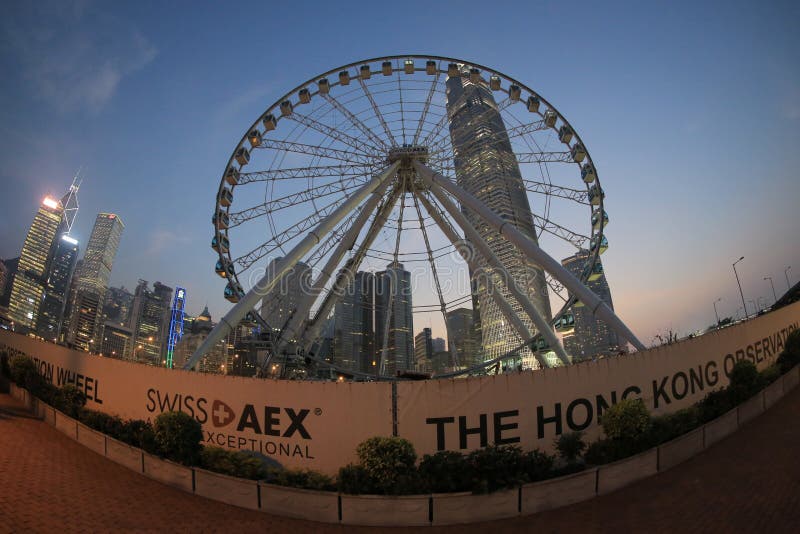 Observation Wheel, Hong Kong 5 Oct 2014 Editorial Image - Image of tall ...